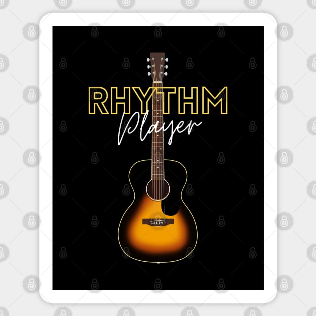 Rhythm Player Sunburst - Acoustic Guitar - Sticker | TeePublic