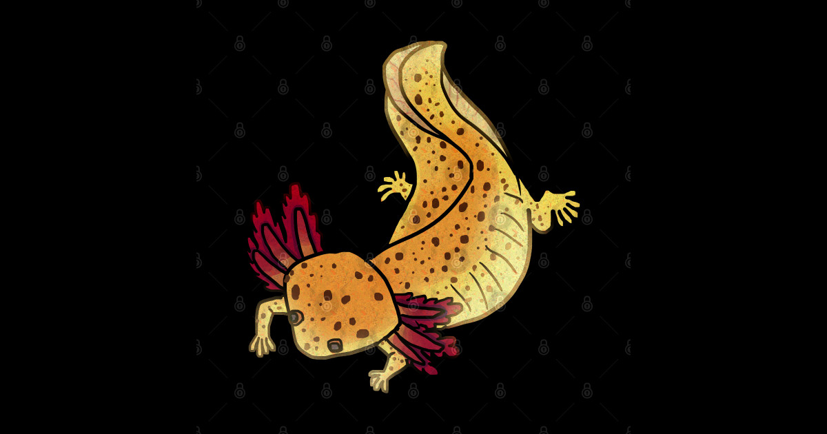 Copper axolotl mud puppy shirt - Copper Axolotl - Sticker | TeePublic