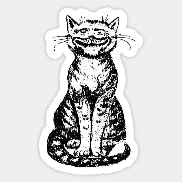 Smiling Cat - Smiling Cat - Sticker | TeePublic