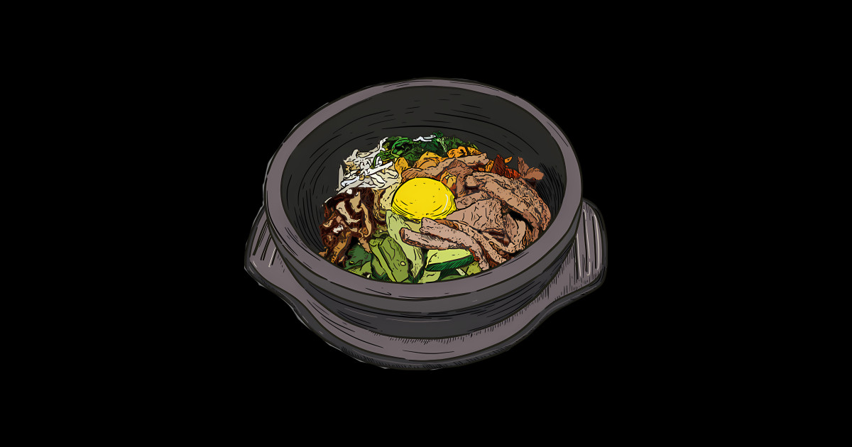 Korean Bibimbap - Honey Glow - Korean Bibimbap - Sticker | TeePublic