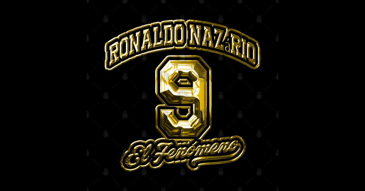 9 - Ronaldo Nazario Chrome Effect - Ronaldo Nazario - Sticker | TeePublic