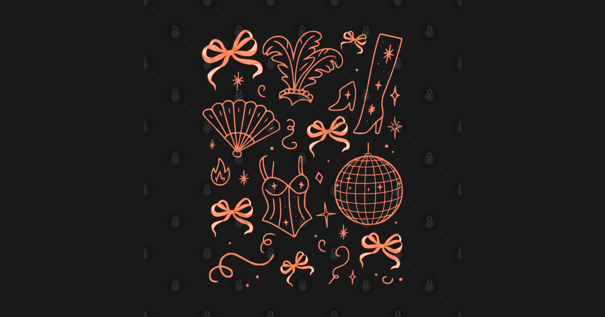 Disco Ball Aesthetic Coquette Bow Party - Vintage Disco Ball - T-Shirt ...