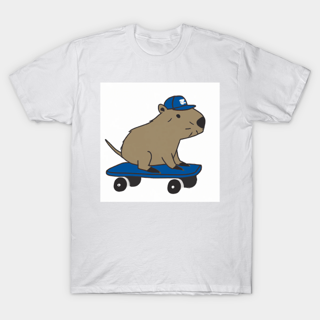 Capybara skating - Capybara - T-Shirt | TeePublic