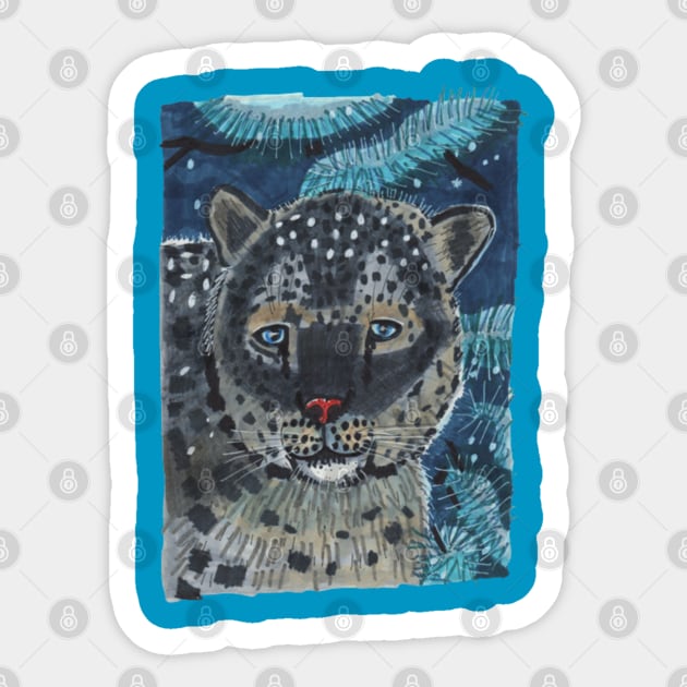 Snow Leopard - Snow Leopard - Sticker | TeePublic