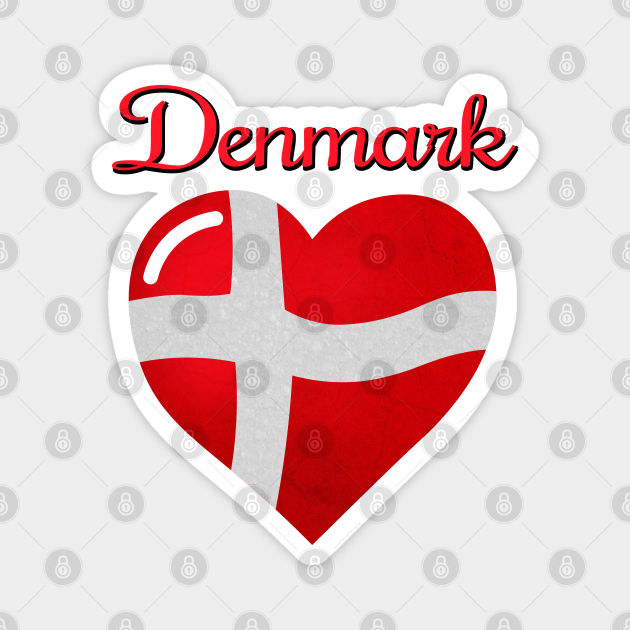 Flag of Denmark, Danmarks flag - Danmark - Magnet | TeePublic