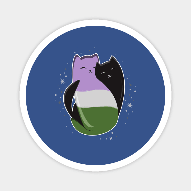 Genderqueer Cat LGBT Pride Flag - Genderqueer - Magnet | TeePublic
