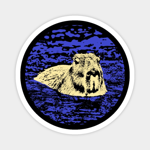 Capybara Stencil - Capybara - Magnet | TeePublic