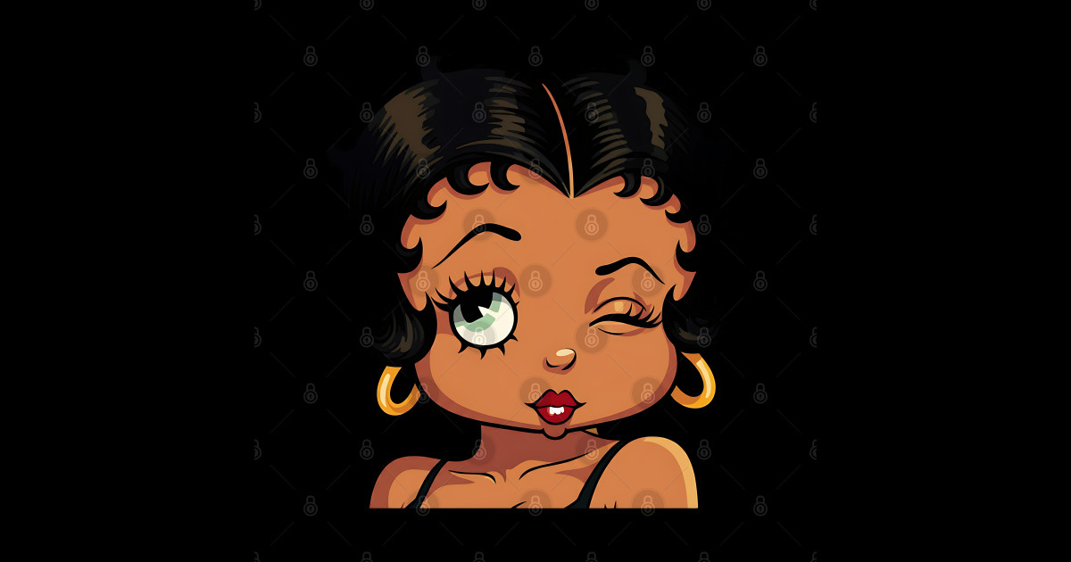 Betty Boop - Winking - Black Girl Magic - Betty Boop - Sticker | TeePublic