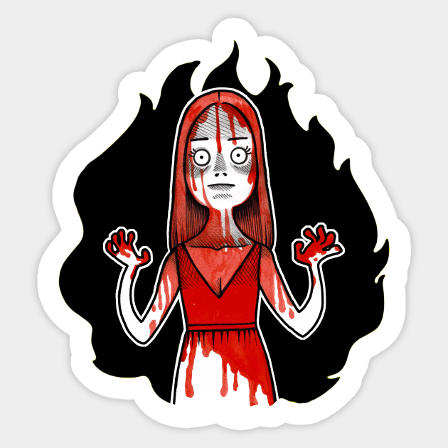 Carrie Illustration - Carrie - Sticker | TeePublic