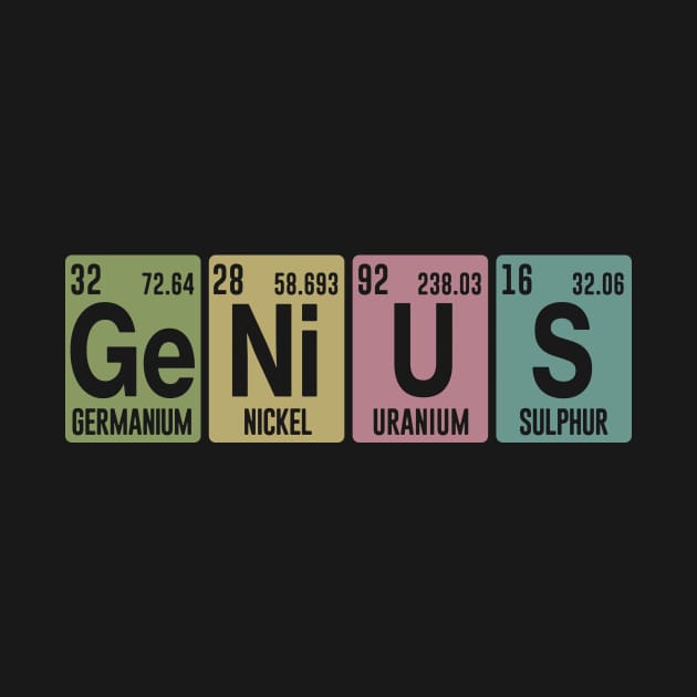 Genius - Periodic Table. - Genius - T-Shirt | TeePublic