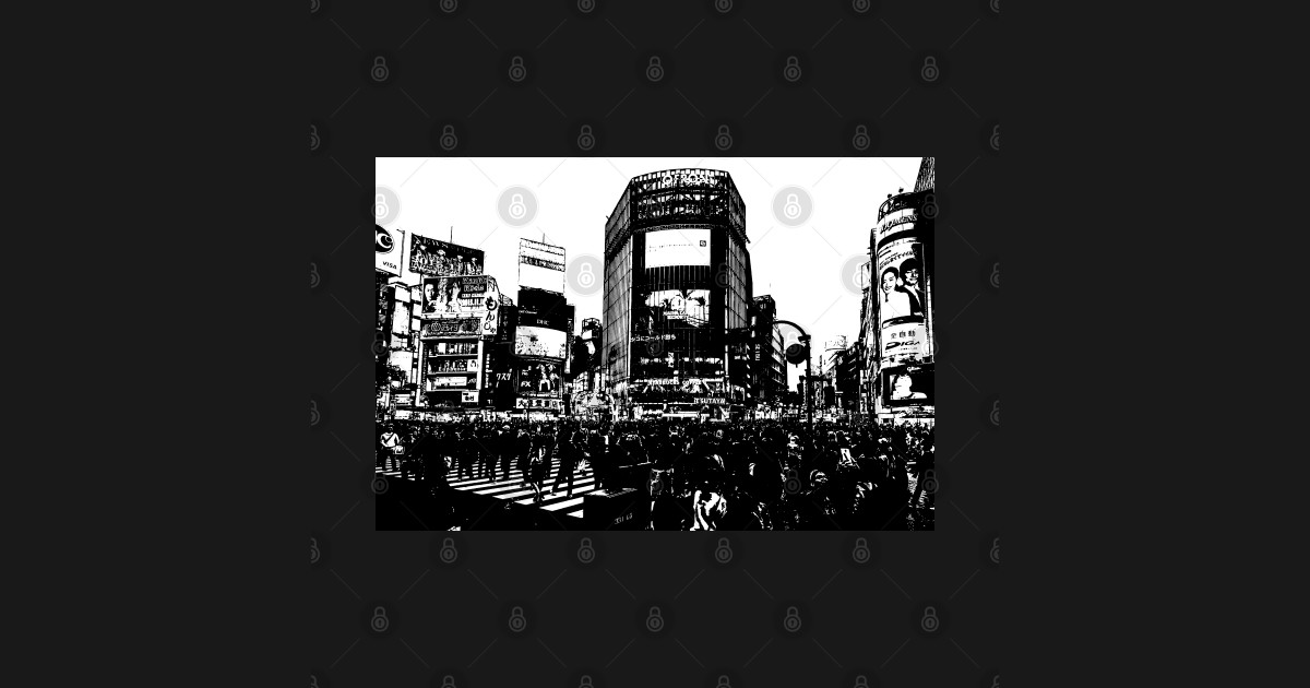 Manga Panel - Shibuya (渋谷区) - Shibuya - T-Shirt | TeePublic