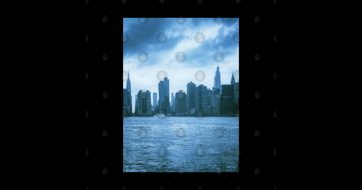 Manhattan Skyline New York City - Manhattan - Sticker | TeePublic