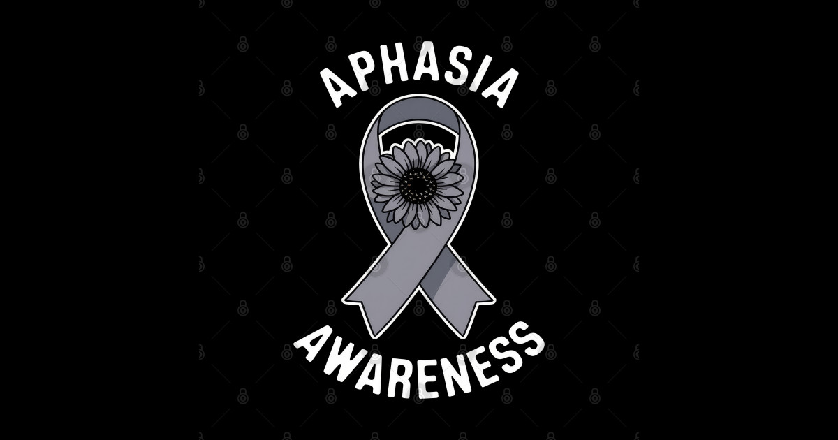 Aphasia Awareness Month Grey Ribbon And Sunflower - Aphasia Awareness ...