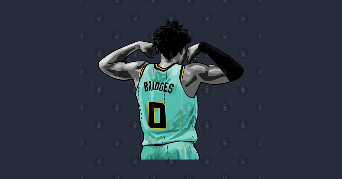 Miles Bridges Vector Back - Miles Bridges - T-Shirt | TeePublic