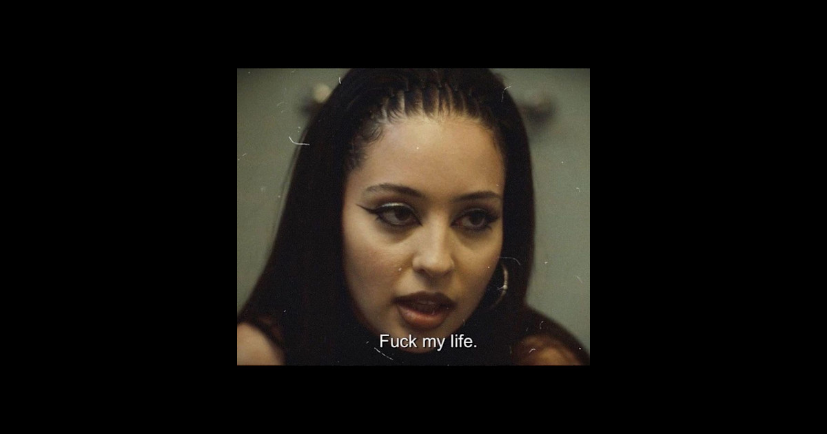 fck my life alexa demie maddy perez euphoria meme sticker - Meme - Sticker | TeePublic