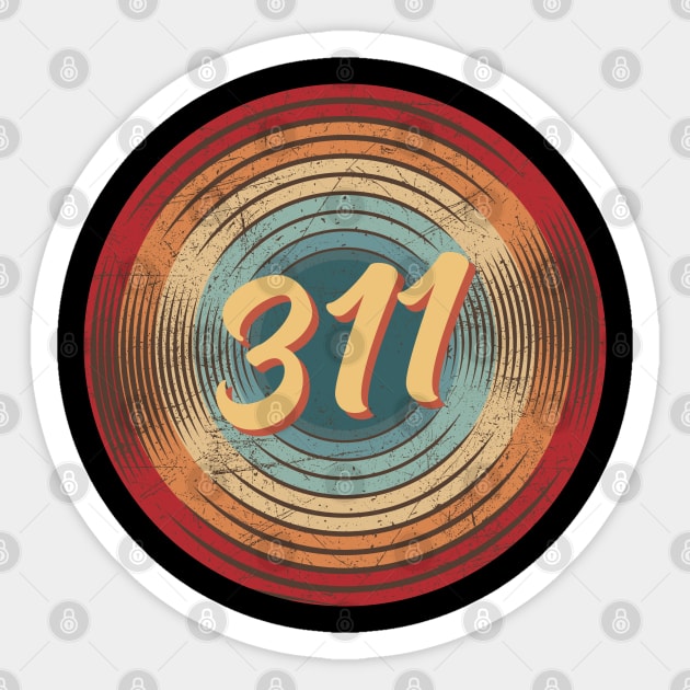 311 vintage circle - Musician - Sticker | TeePublic