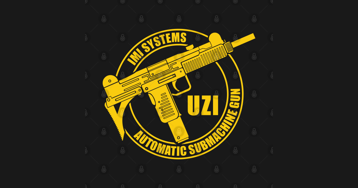 Uzi Submachine Gun Retro Design - Uzi - T-Shirt | TeePublic