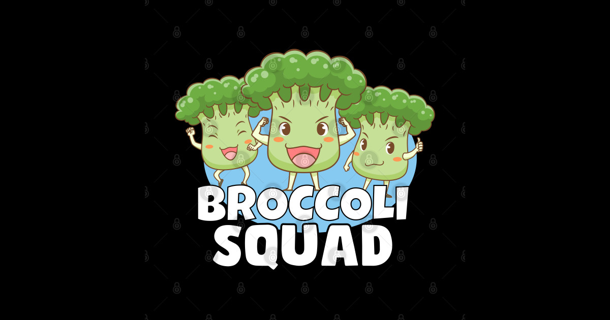 Kawaii Broccoli Cute Anime Squad - Broccoli - Sticker | TeePublic