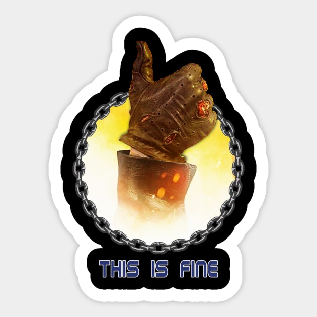 Terminator 2 "This Is Fine" Thumbs Up - Terminator 2 - Sticker | TeePublic