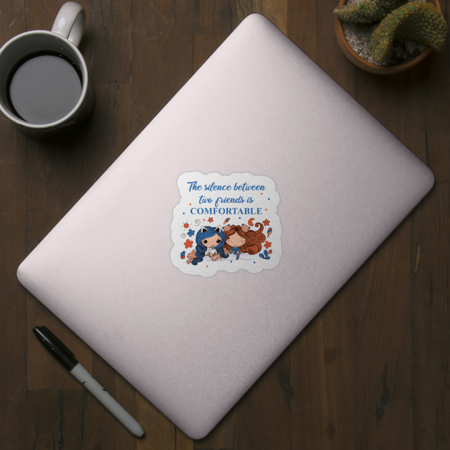 The silence between two friends - Friends - Sticker | TeePublic