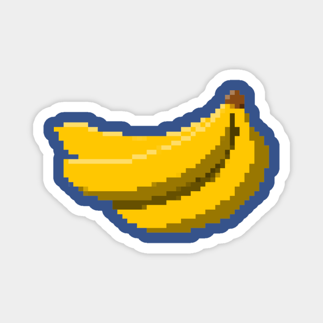 Bananas Pixel Art - 16 Bit - Magnet | TeePublic