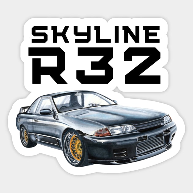 Skyline R32 GTR - Jdm - Sticker | TeePublic