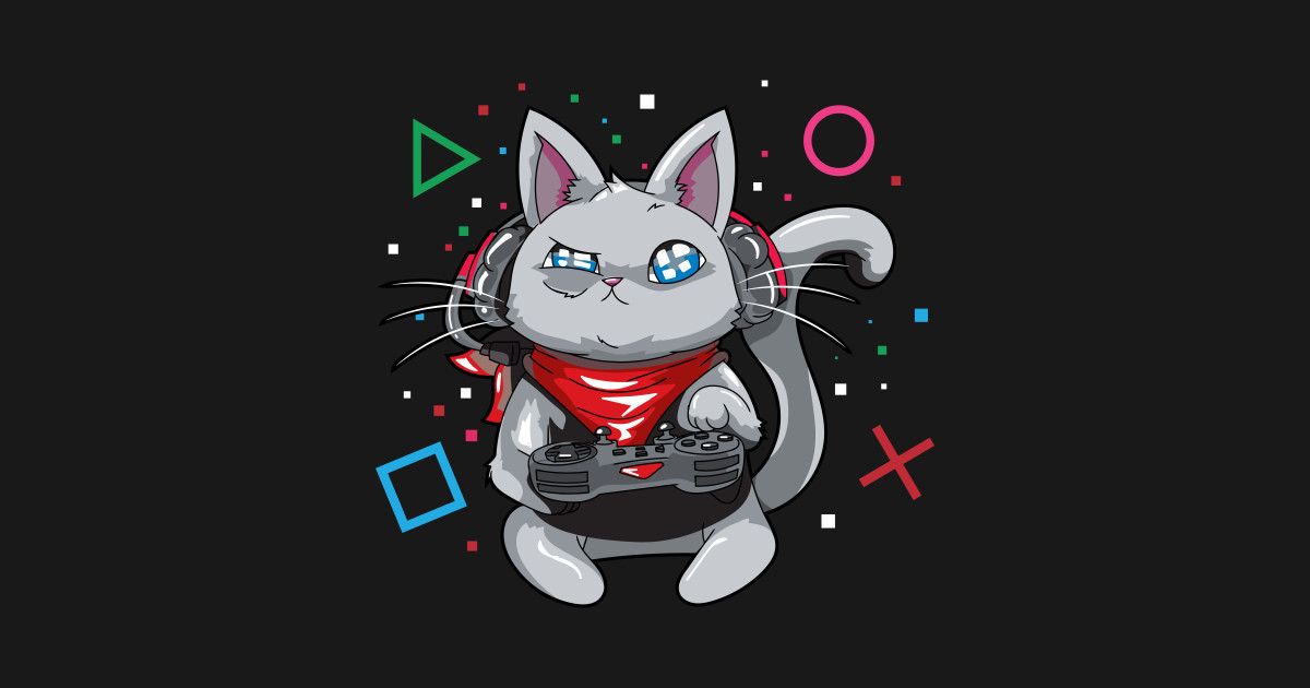 Gamer Cat - Gaming cat Gamer Shirt - Gamers - T-Shirt | TeePublic