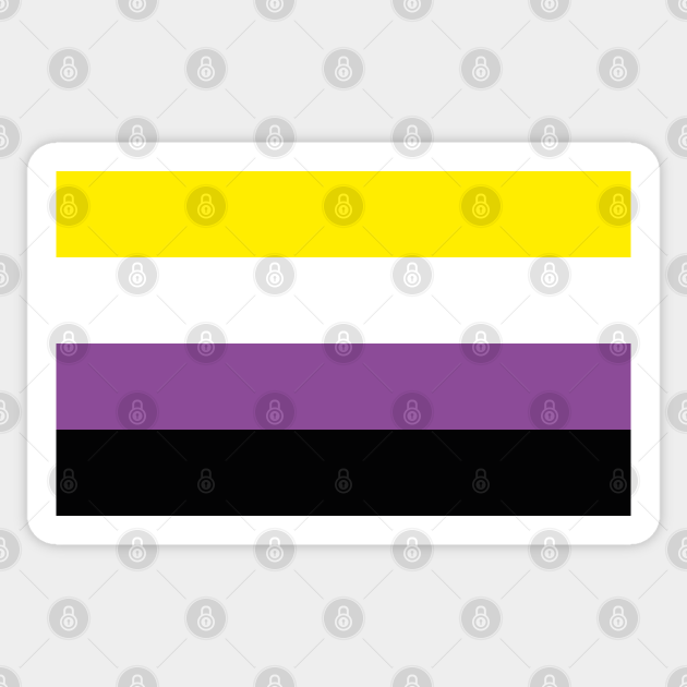 Non-Binary Pride Flag - Non Binary - Sticker | TeePublic
