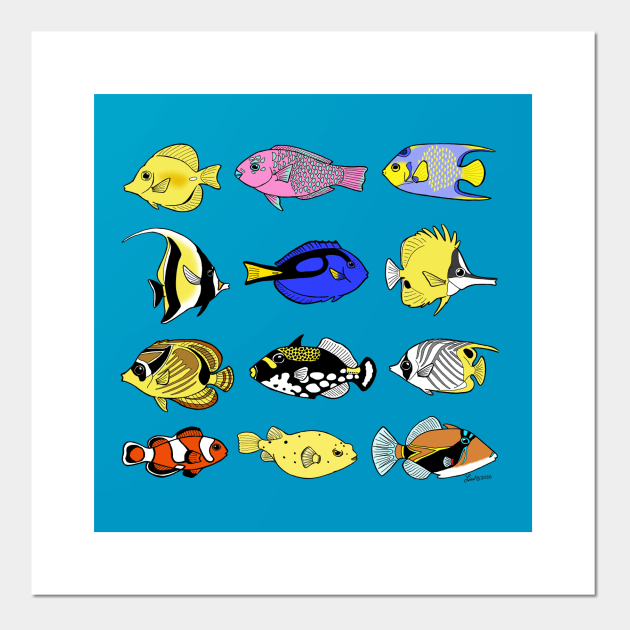 Coral Reef Fish - Tropical Fish - Posters and Art Prints | TeePublic