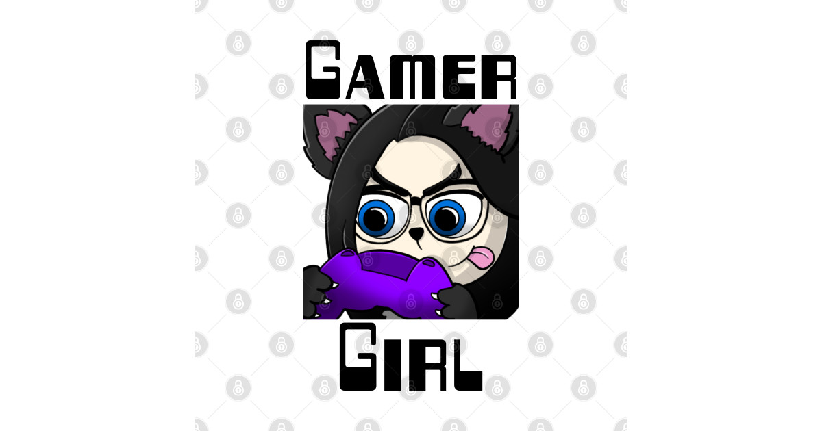 Gamer girl, Wolf Girl, Twitch Streamer - Gaming Apparel - T-Shirt ...