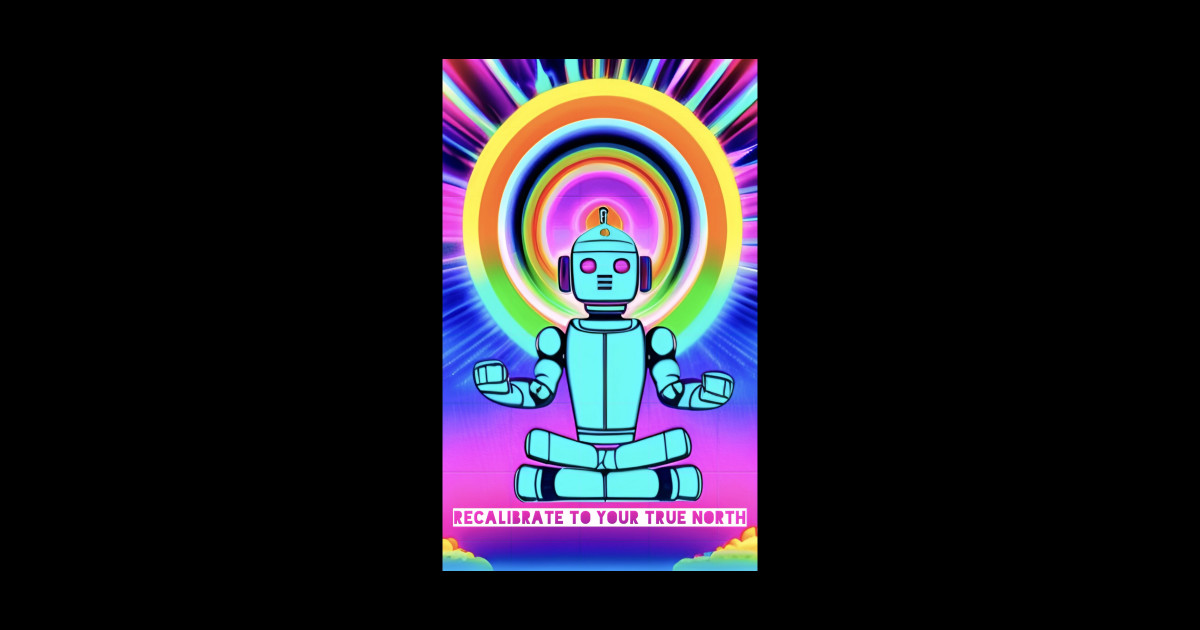 Zen Robot - Robot - Sticker | TeePublic