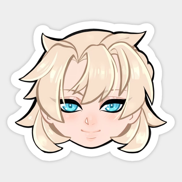 Albedo Chibi Head - Albedo - Sticker | TeePublic