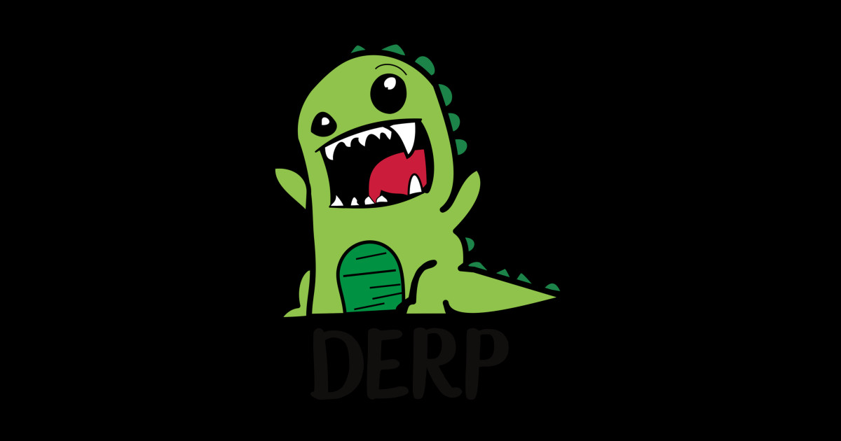 Derp Dinosaur - Derp Dinosaur - Sticker | TeePublic
