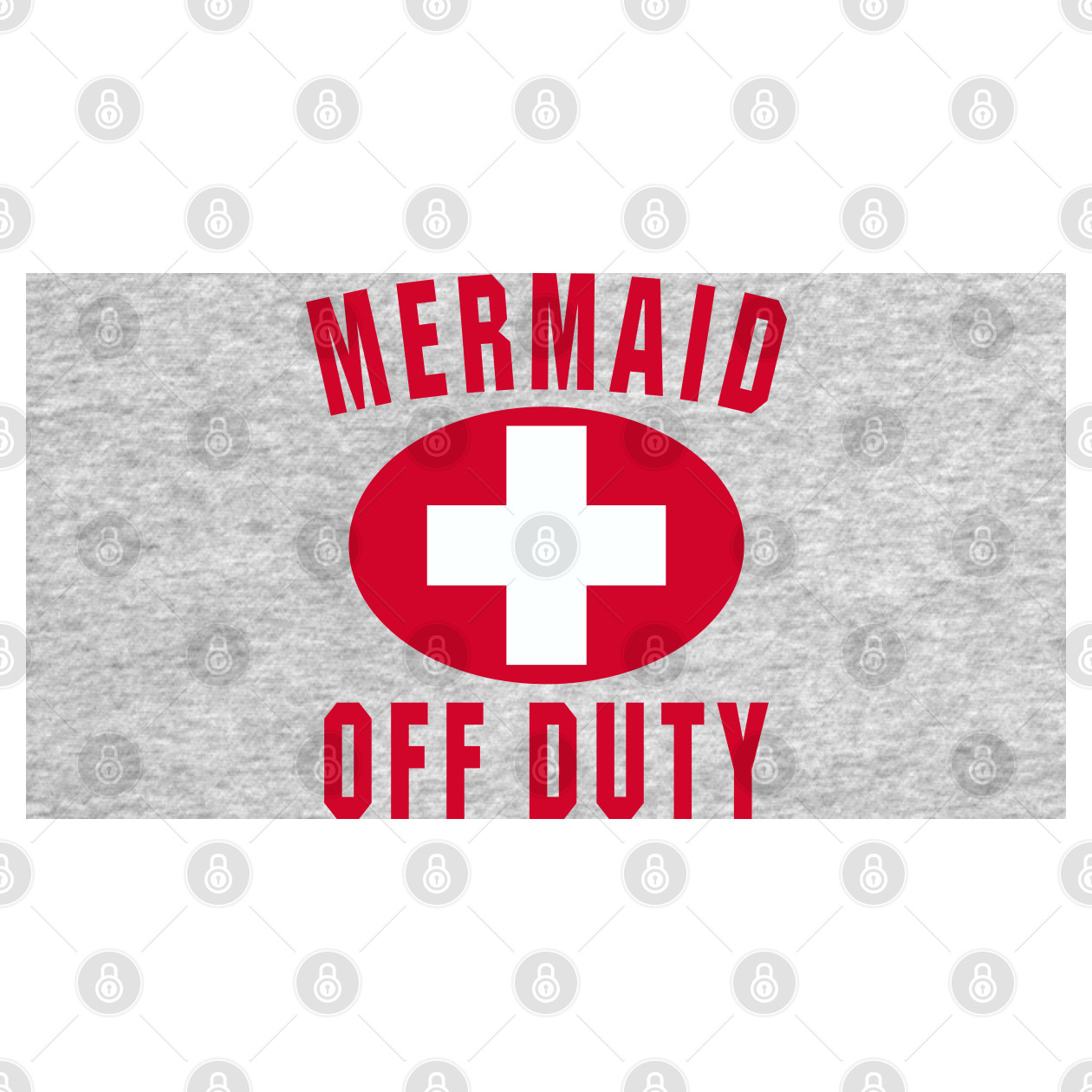 Mermaid Off Duty Red - Off Duty - T-Shirt | TeePublic