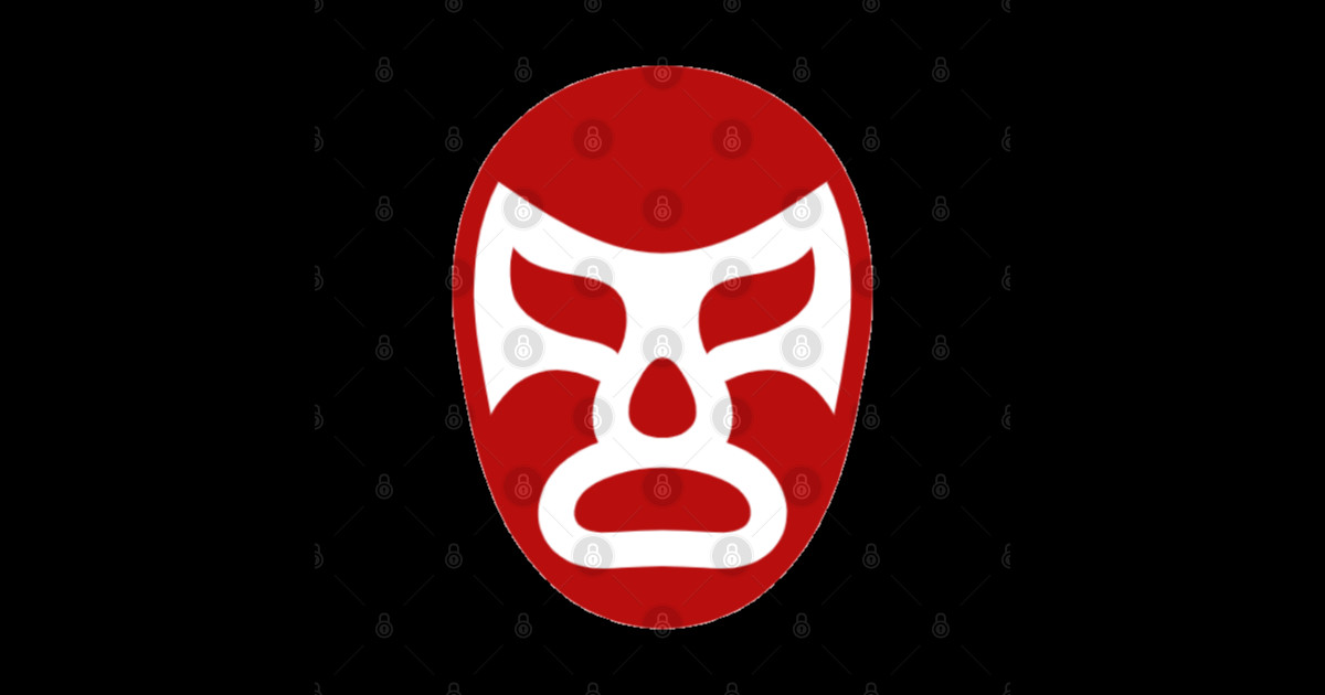 Lucha Mask Symbol (red) (Lucha Libre) (Pro Wrestling) - Pro Wrestling ...