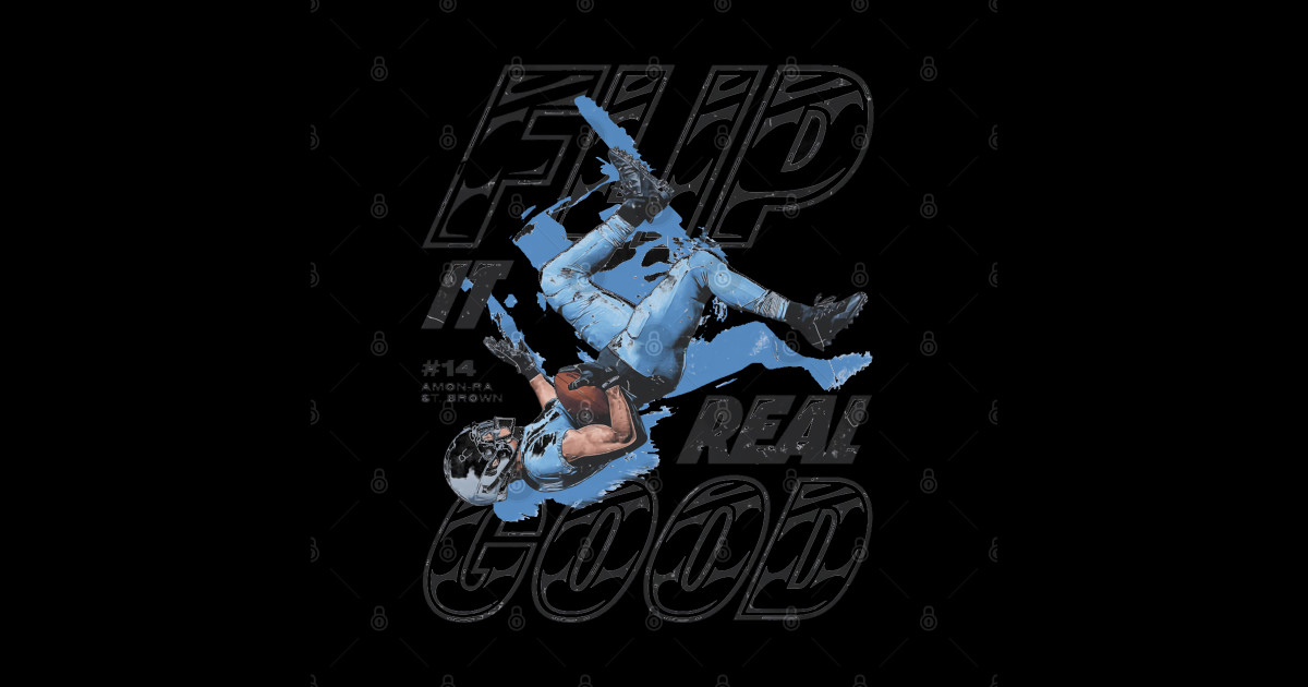 Amon-Ra St. Brown Detroit Flip - Amon Ra St Brown - Sticker | TeePublic