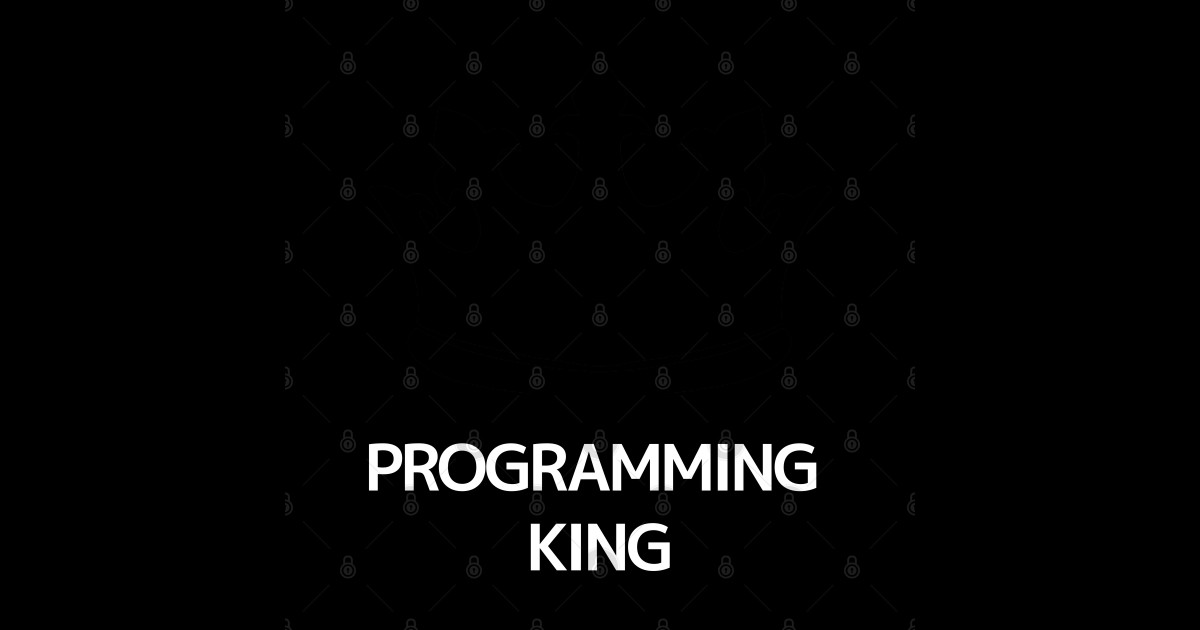 Programming King-White - Programming - Sticker | TeePublic
