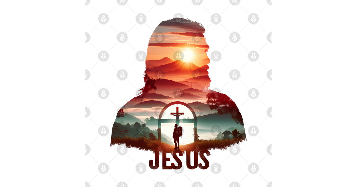 Christian Tshirt Design Siluet Jesus Christ Siluet Jesus T Shirt Teepublic