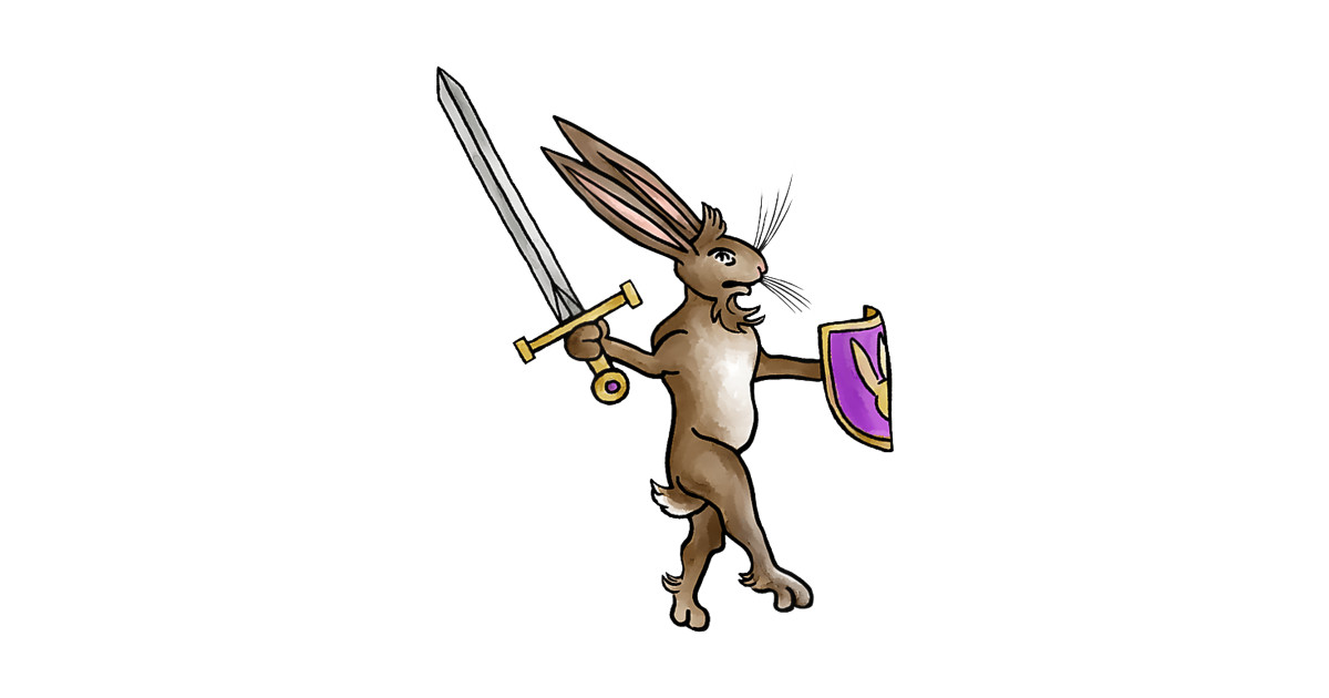 Medieval Rabbit With Sword - Medieval Rabbit With Sword - T-Shirt ...