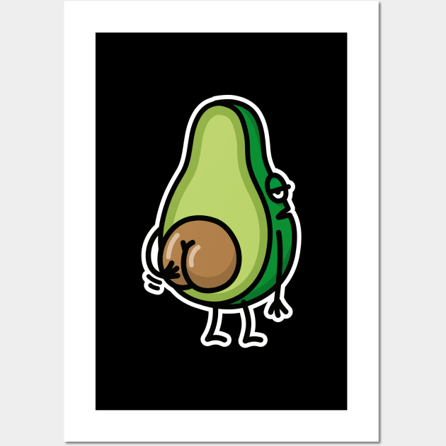 Funny avocado butt scratching ass gift idea - Avocado - Posters and Art ...