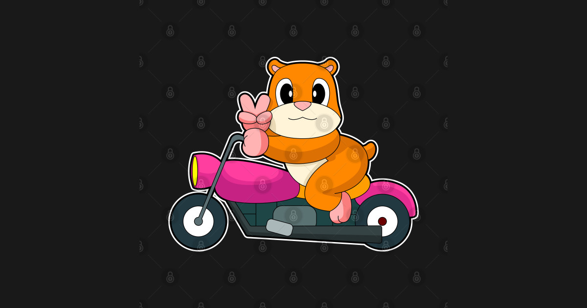 Hamster Motorcycle - Motorcycle - T-Shirt | TeePublic
