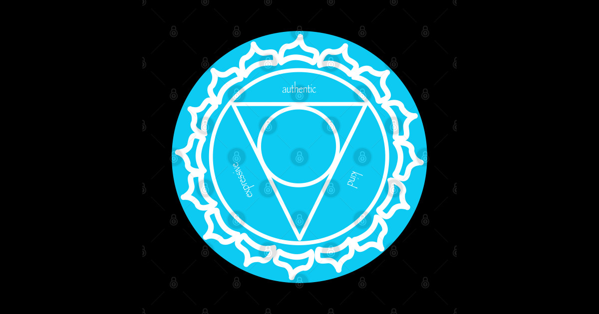 Throat Chakra - expression and communication - Wheel - Sticker | TeePublic