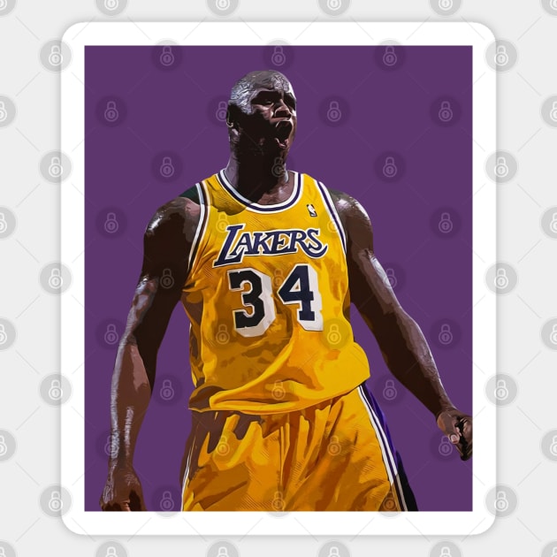 Shaq Stencil Poster - Basketball - Sticker | TeePublic