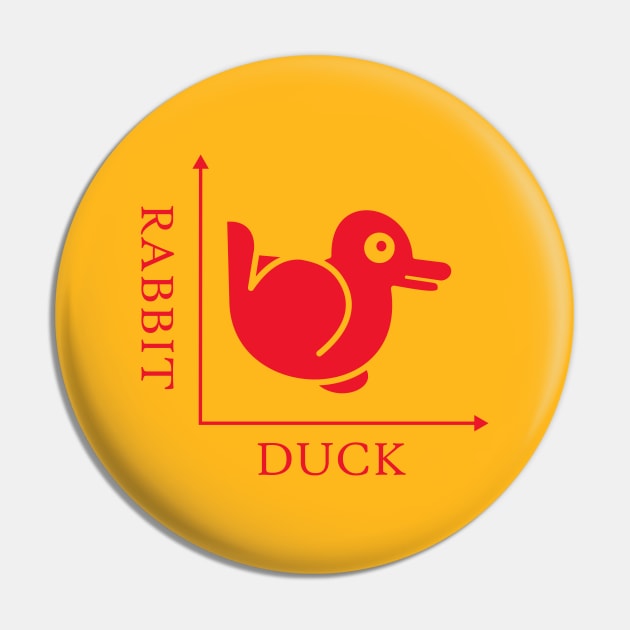 Duck Rabbit Illusion - Duck Rabbit Illusion - Pin | TeePublic