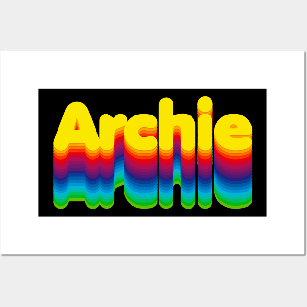 Rainbow Layers Archie Name Label - Rainbow Layers Archie Name Label ...