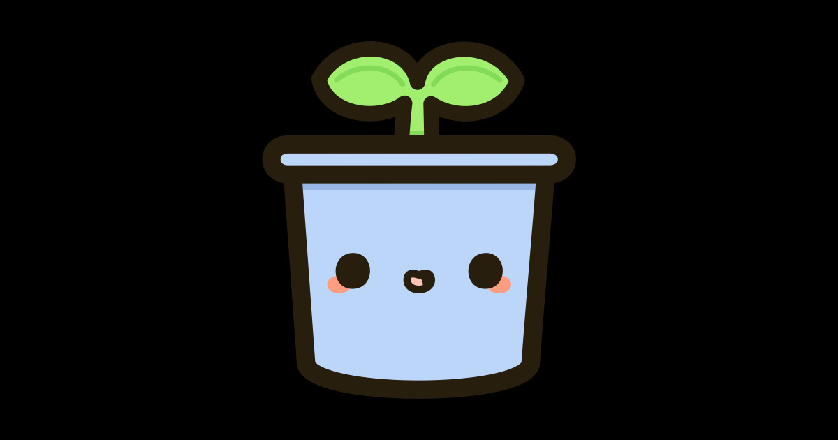 Cute sprout in pot - Plant - Sticker | TeePublic