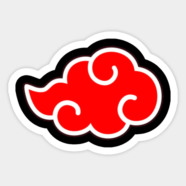 Akatsuki Red Cloud | Naruto Shippuuden - Akatsuki - Sticker | TeePublic