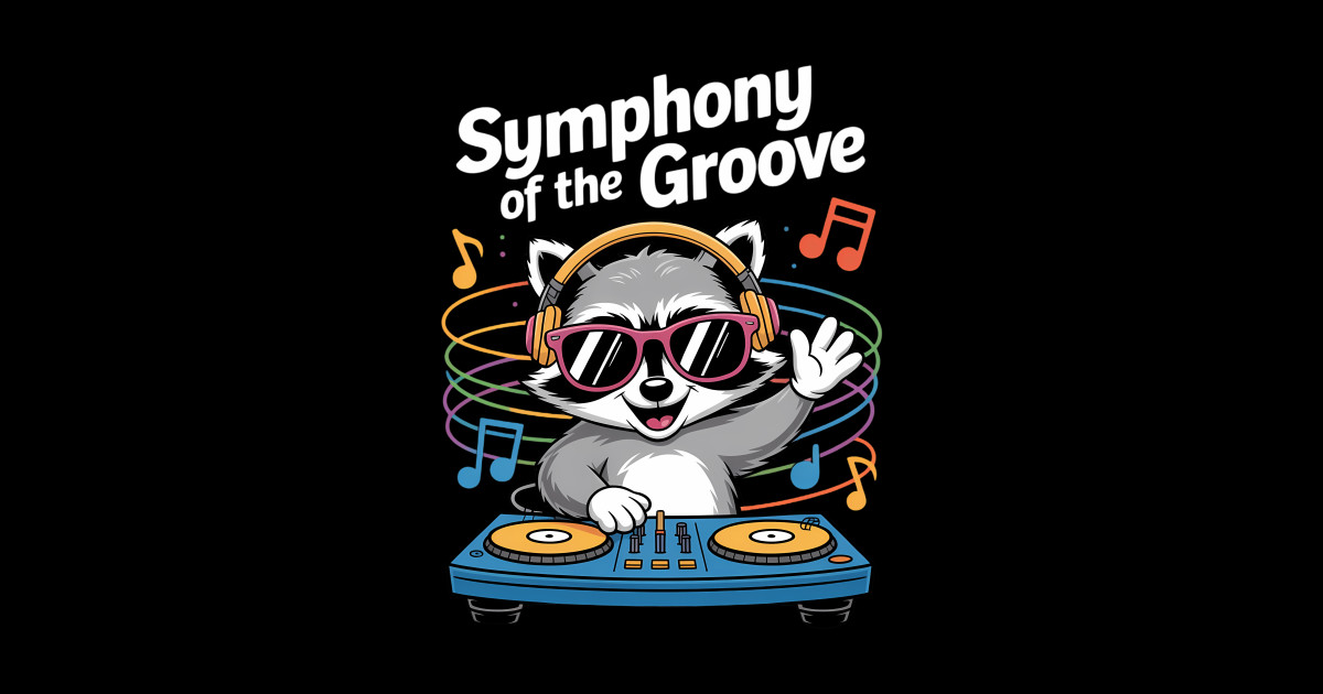 Symphony Of The Groove Dj Animal Funny - Dj - Sticker | TeePublic
