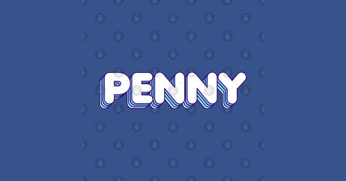 Blue Layers Penny Name Label - Blue Layers Penny Name Label - T-Shirt ...