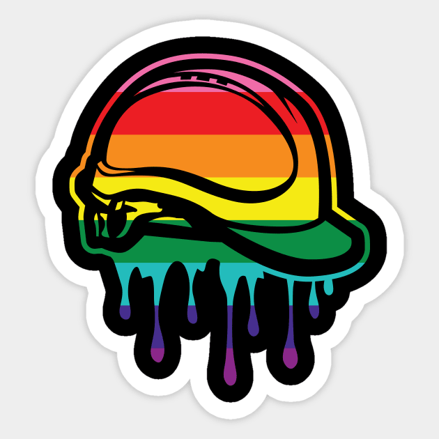PRIDE CONSTRUCTION HELMET - Pride Lgbt - Sticker | TeePublic